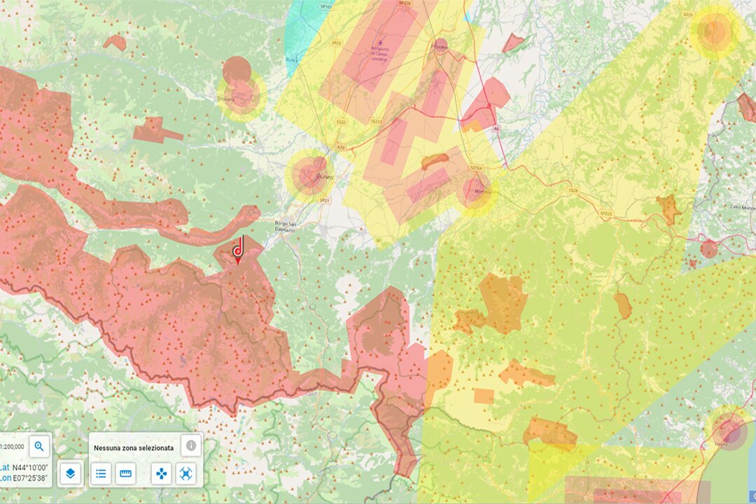 d-flight aggiorna le mappe ed evidenzia il divieto di volo nei Parchi